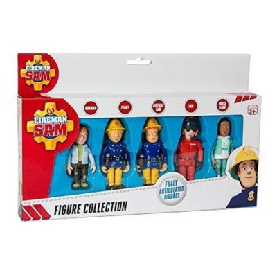 New Fireman Sam 5 Articulated Figures Sam Tom Nurse Flood Norman Penny ...
