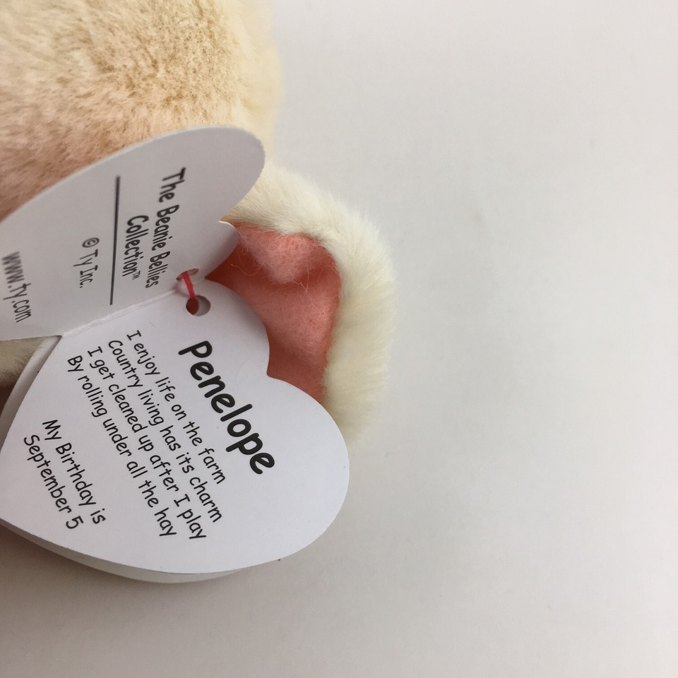 Ty Beanie Baby Bellies - PENELOPE the Pink Pig (6 inch) Plush Toy NEW ...