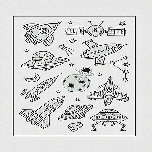 Simply Inked Glow in Dark New Space Adventure Tattoo Bundle, Size: 3 in ...