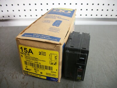 SQUARE D QO CIRCUIT BREAKER QO215 15AMP 240VOLT 2POLE NOB | eBay
