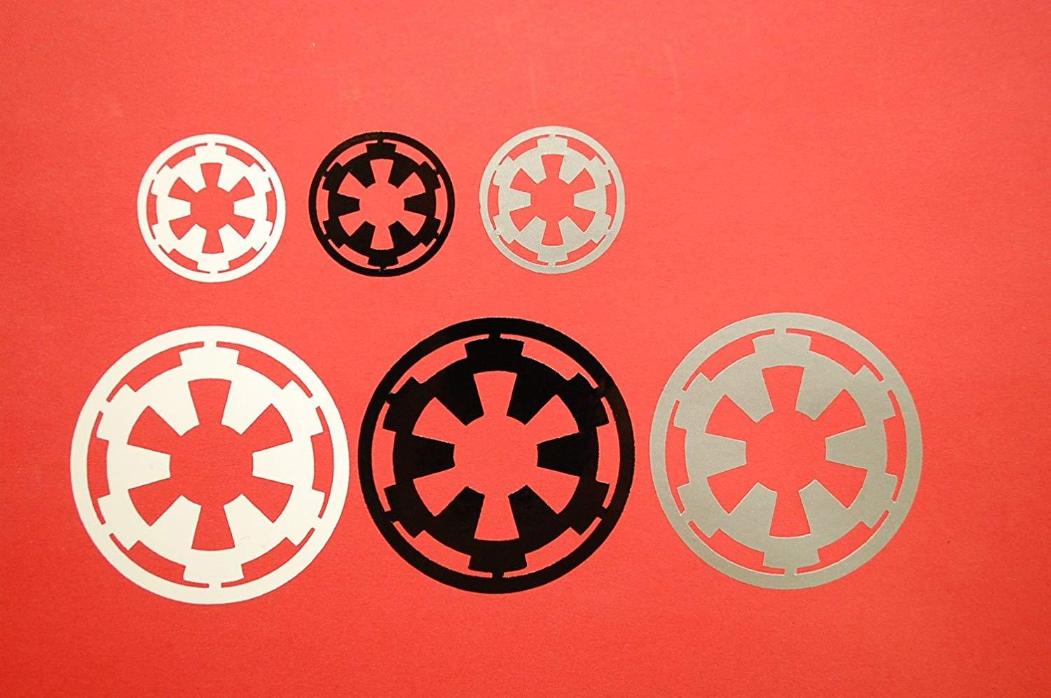 Star Wars Imperial Empire Sticker Vinyl Decal 6 Pack! 1" & 2" Sizes ...