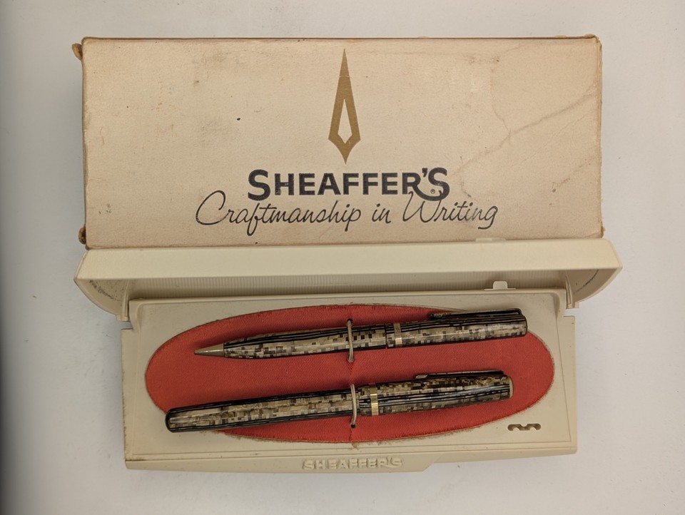 Sheaffer Clipper WASP Brown Circuitboard Fountain Pen & Pencil Set in ...