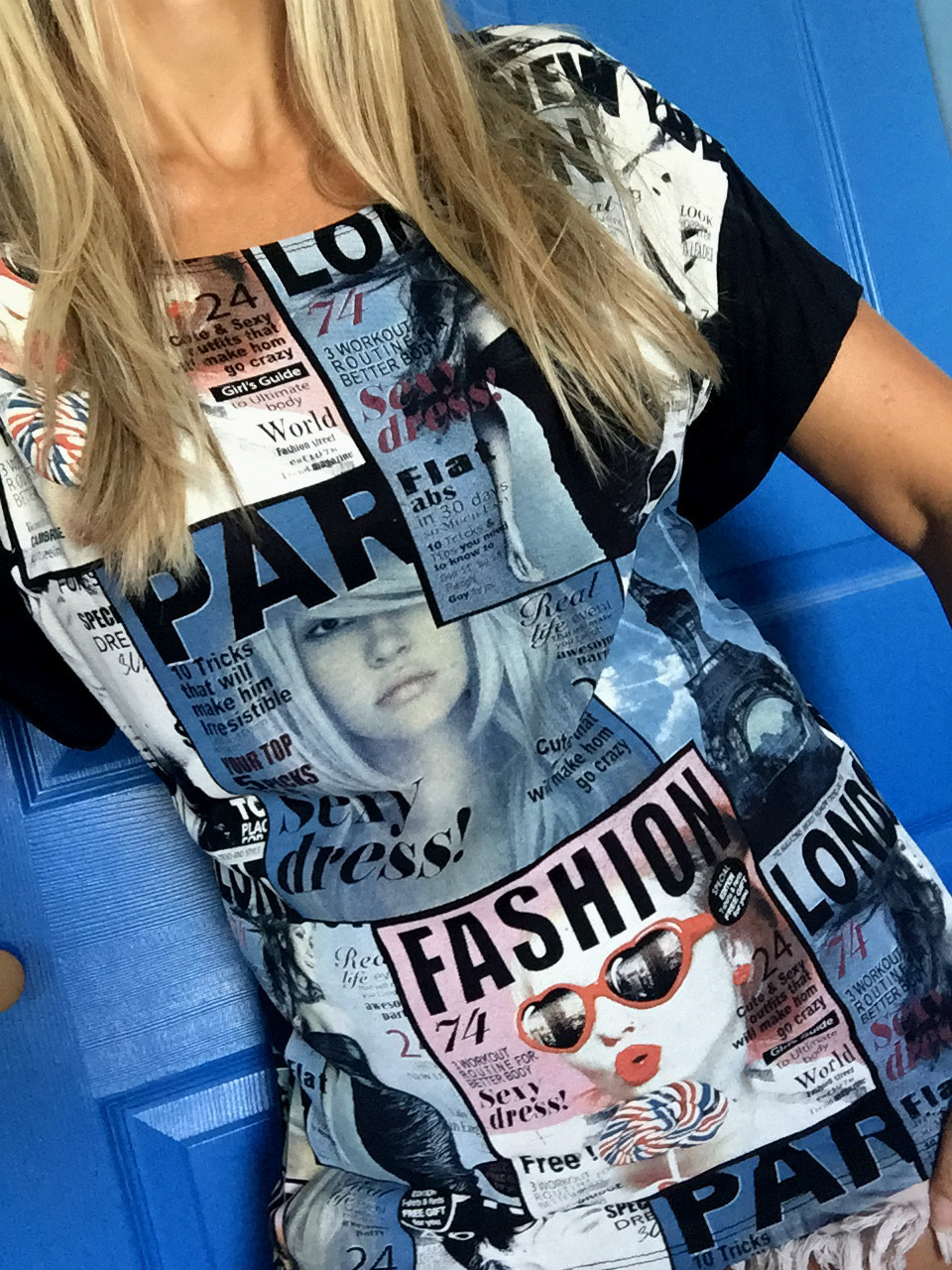 UNIQUE FASHION MAGAZINE Cover Girl T-shirt tee Rayon L PLUS 1X 2X 3X ...
