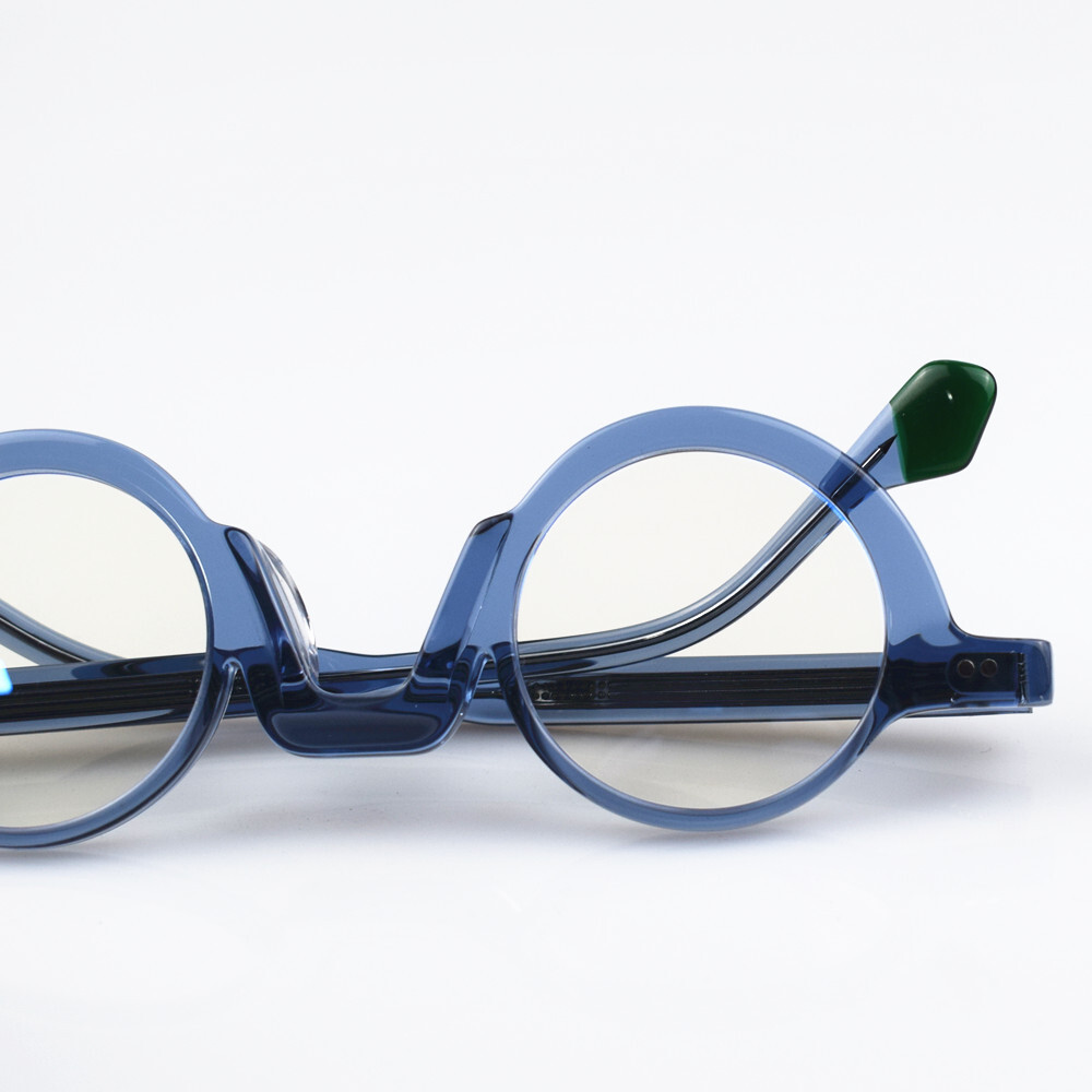 Small Round 39mm Retro Eyeglasses Frames Acetate Full Rim Durable ...