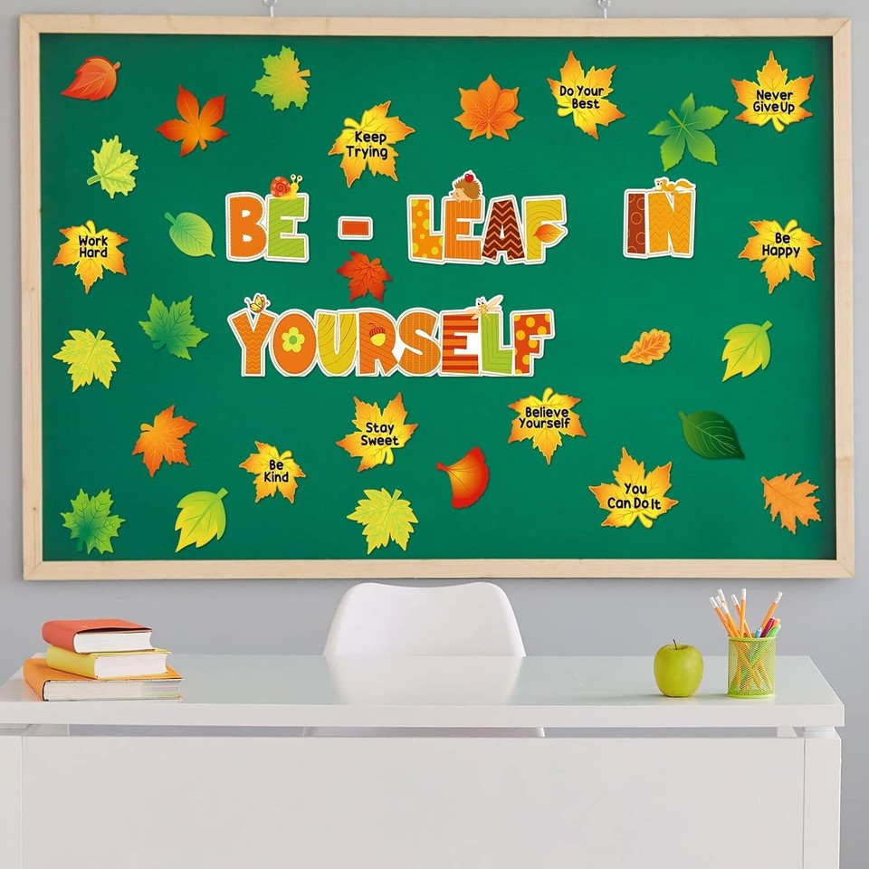 90 Pcs Growth Mindset Bulletin Board Decorations Classroom Tree, Fall ...