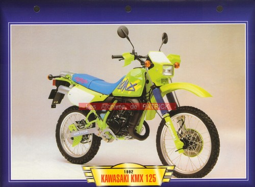 KAWASAKI KMX 125 KMX125 1992 (1986-2003) : Fiche Moto #000623 | eBay