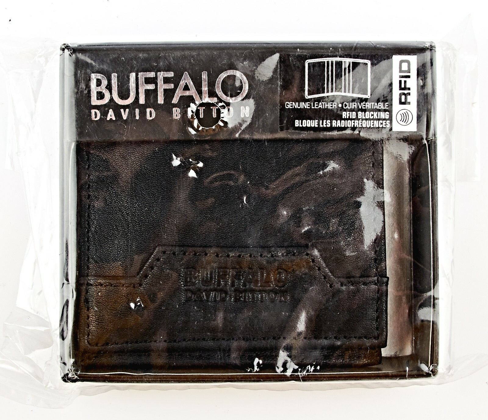 *BUFFALO by DAVID BITTON MEN'S LEATHER RFID BLOCKING BIFOLD WALLET ...