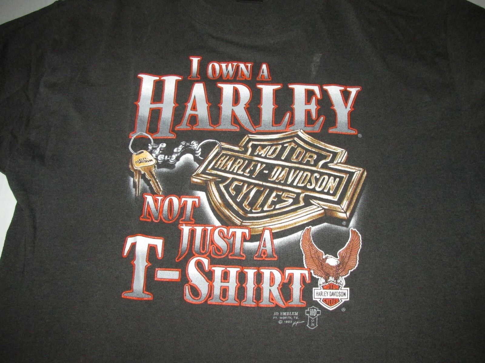 Vintage 1998 I Own A Harley Davidson Not Just A T Shi… - Gem