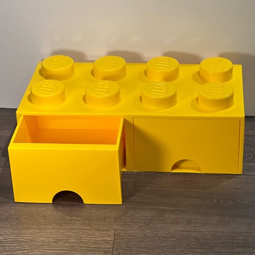 LEGO Storage 8-Stud Brick Drawer Yellow with 2 Drawers Stackable ...