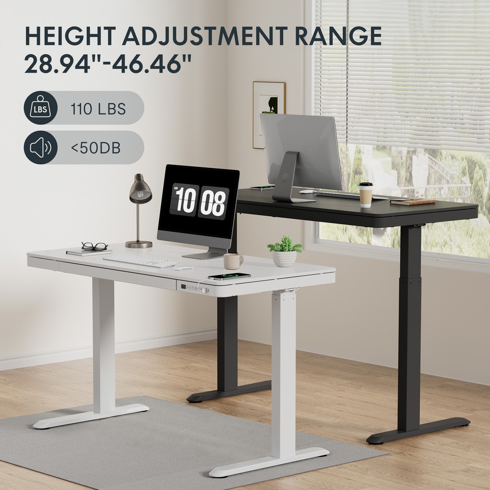 FLEXISPOT Home Office Height Adjustable Standing Desk Computer Desk ...