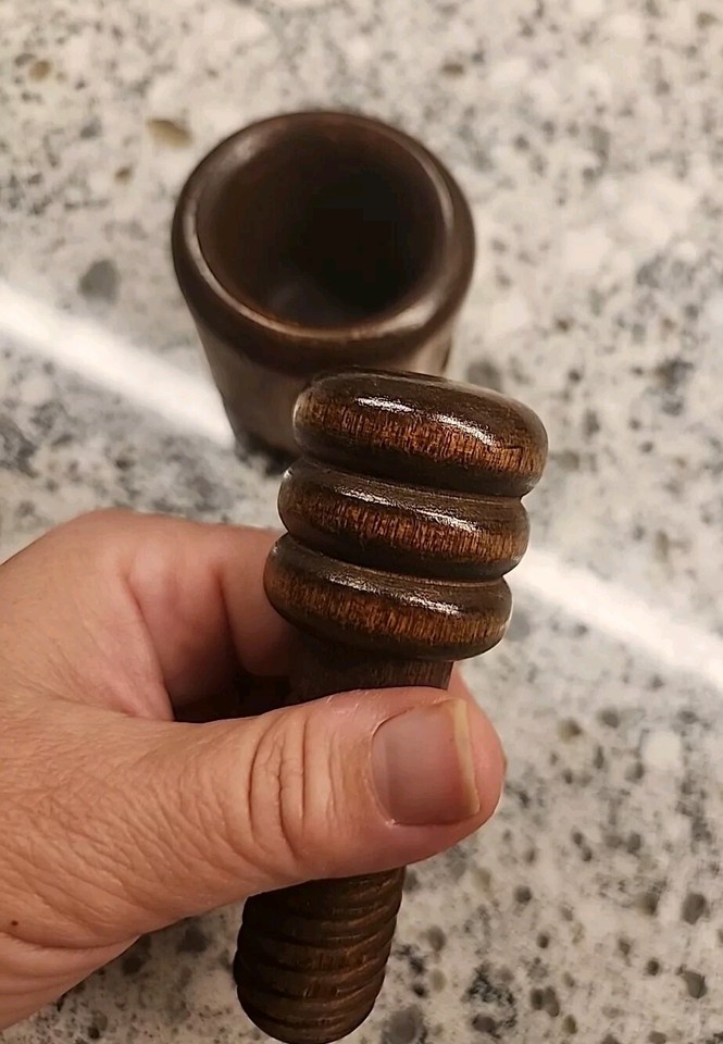 Vintage Nutcracker Solid Walnut Wood Hand Crank | eBay