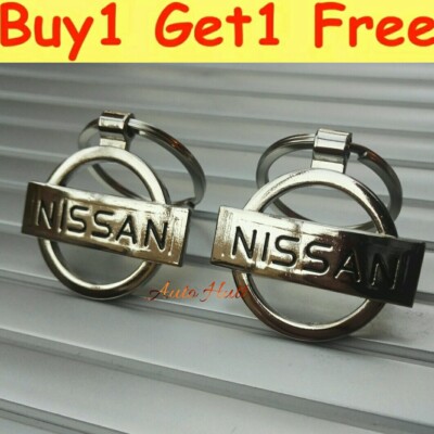NISSAN 3D CHROME METAL LOGO KEYRING KEYCHAIN FOB " BUY 1 GET 1 FREE ...