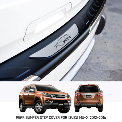 F REAR BUMPER STEP PROTECTOR SCRATCH GUARD PLATE CHROME ISUZU MUX MU-X ...