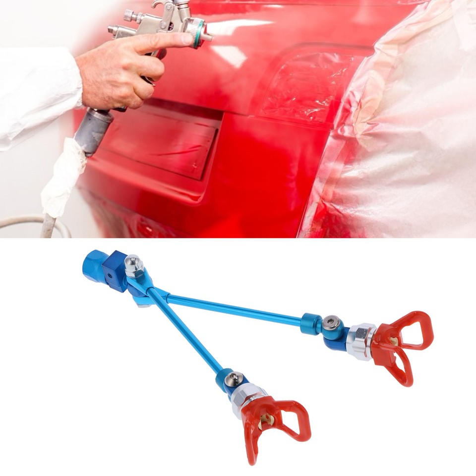 Airless Paint Spray Gun Double Nozzle Pole Metal Extension Accessory ...