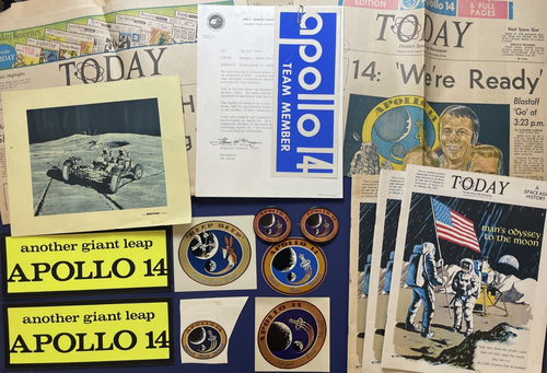 Vintage NASA Space Collectible Lot – Apollo 14 Printed Ephemera/Pinback ...