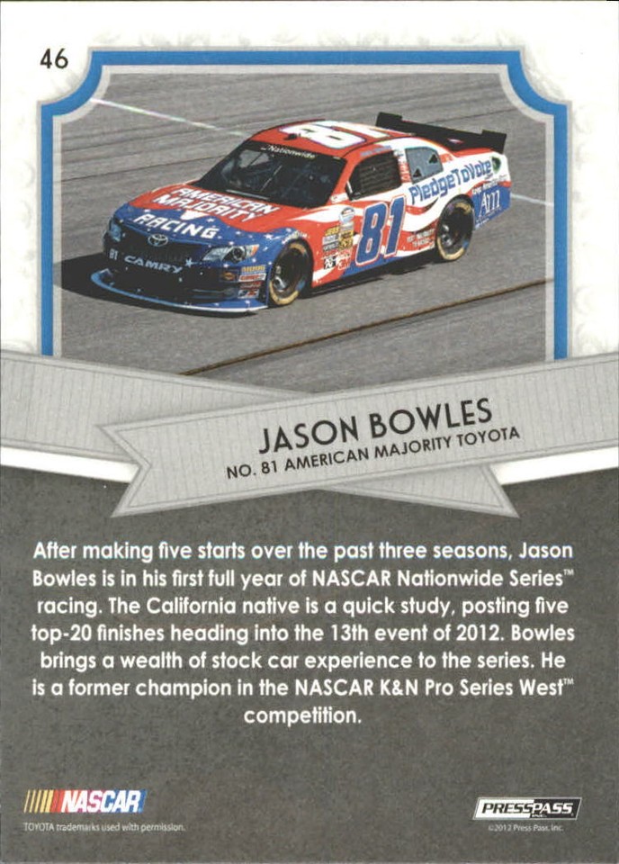 2012 Press Pass Fanfare #46 Jason Bowles NNS Rookie | eBay