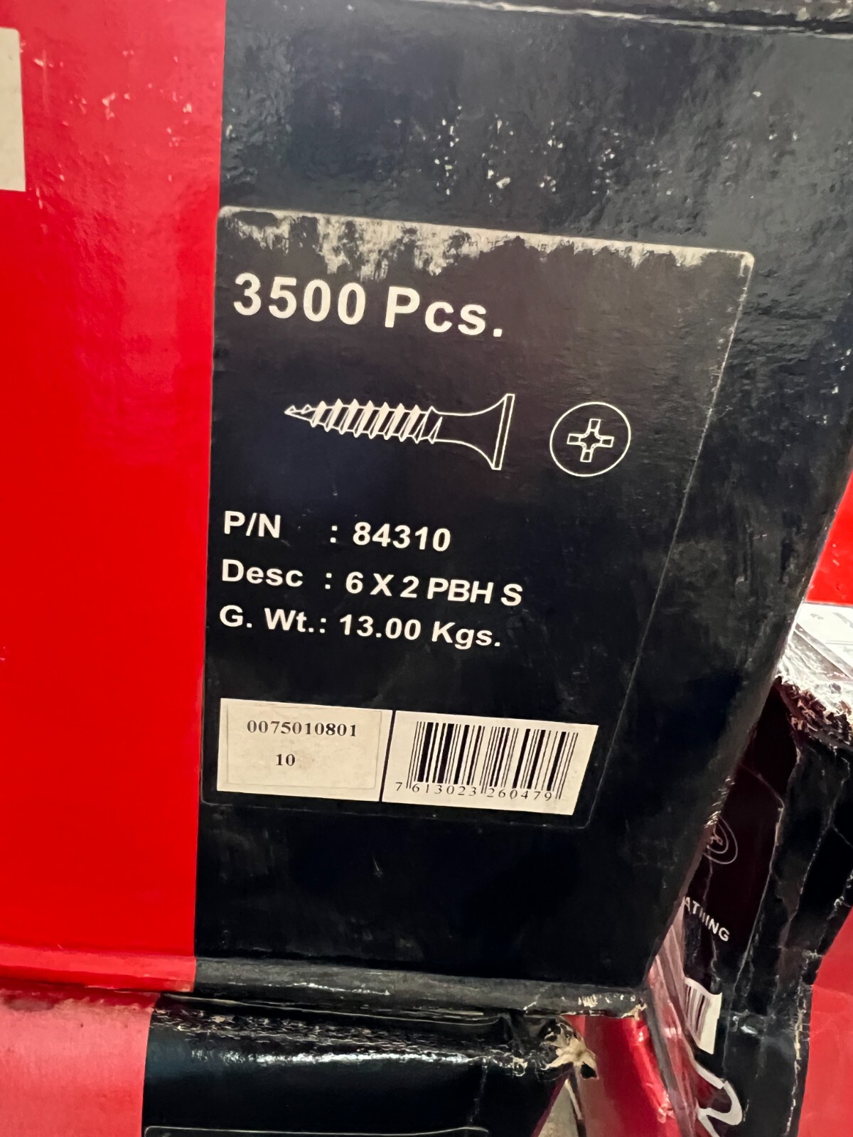 Hilti 3500 PBH-S #6 x 2' Single Sharp Point Fine Thread Drywall Screws ...