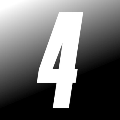 3 inch tall White Race Number 4 racing numbers decals motocross pw50 ...