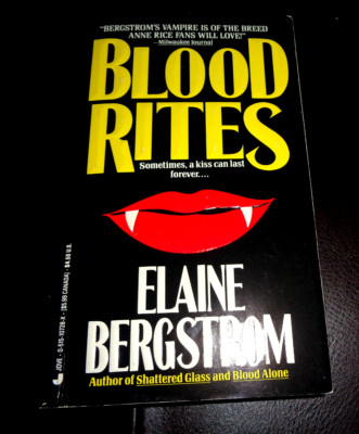 VAMPIRE BOOK - BLOOD RITES ELAINE BERGSTROM 1991 1st PB PRINT NEW ...