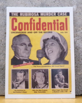 CONFIDENTIAL MAGAZINE TRADING CARD RED SKELTON, BOBO ROCKEFELLER, SUGAR ...