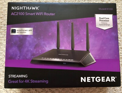 Netgear Nighthawk Router AC2100 Smart WiFi Fast 4K Streaming (R7200 ...