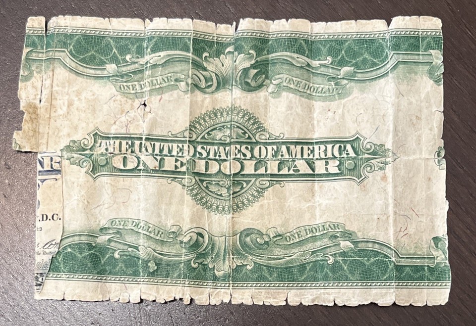 1923 $1 Silver Certificate Large United States Banknote. HALF NOT FOR ...