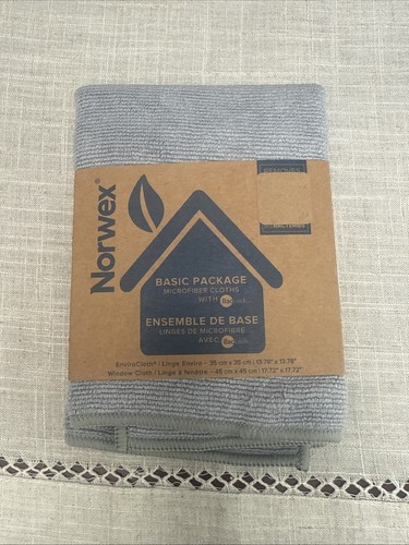Norwex Basic Package, Microfiber w/Baclock EnviroCloth Grey Window ...