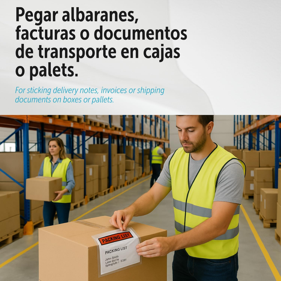 Buste Portadocumenti Adesive 240X140Mm, Packing List, Buste Trasparenti ...