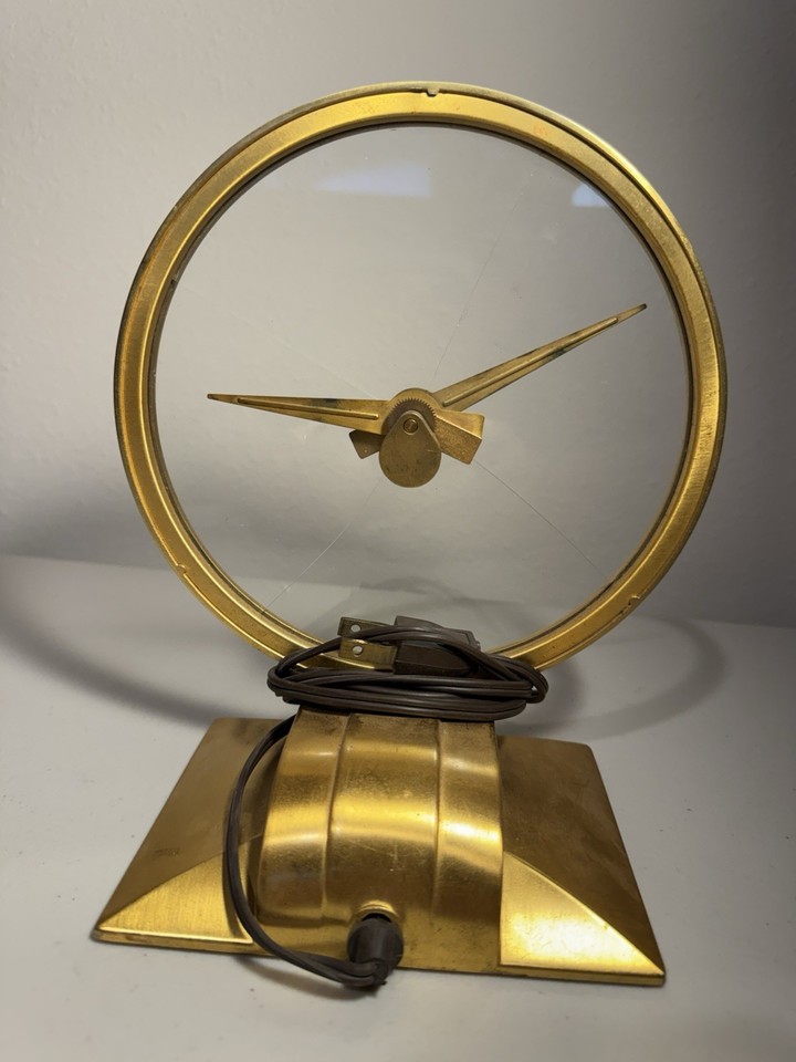 Vintage Jefferson Golden Hour Magic Clock -BROKEN GLASS | eBay