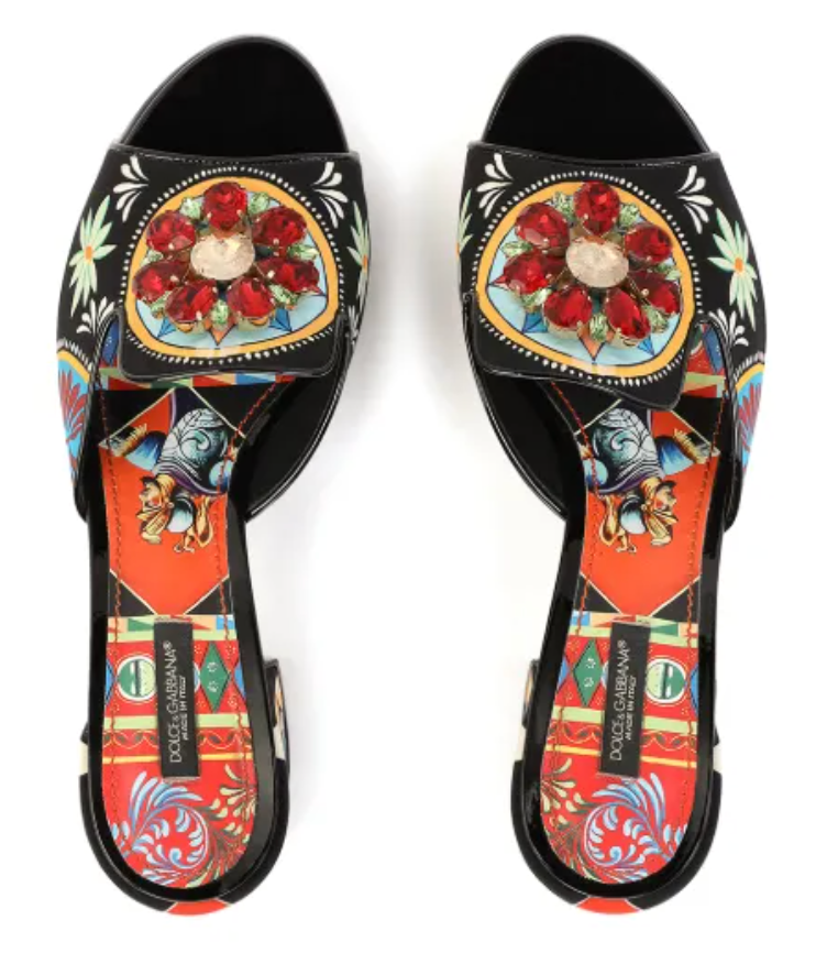 Dolce & Gabbana Bianca Caretto-print Mules - New in Box! - Size 38 | eBay
