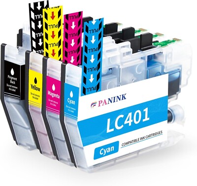 4pk LC401 LC-401 Ink Cartridges for Brother MFC-J1010DW MFC-J1012DW MFC ...