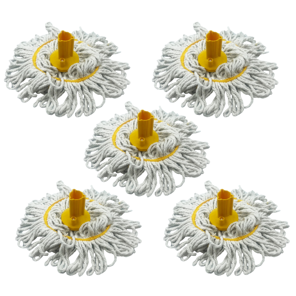 Colour Coded Mop Head Hygienic Cleaning Looped Pure Yarn Cotton Mop ...
