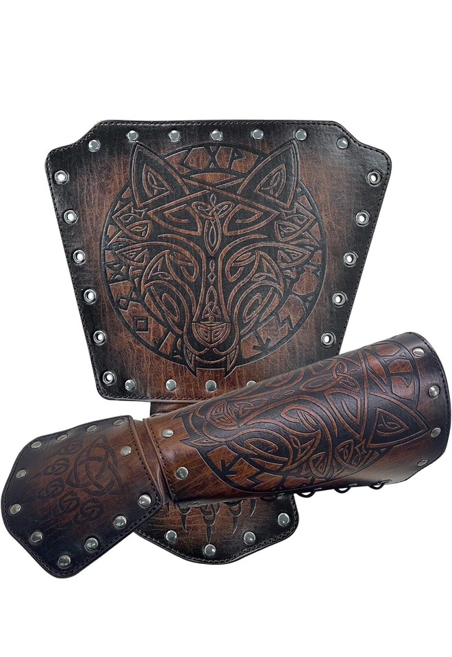 Brand New, Warrior Chest Armor w/ Viking Fenrir Brace, Warrior Set For ...