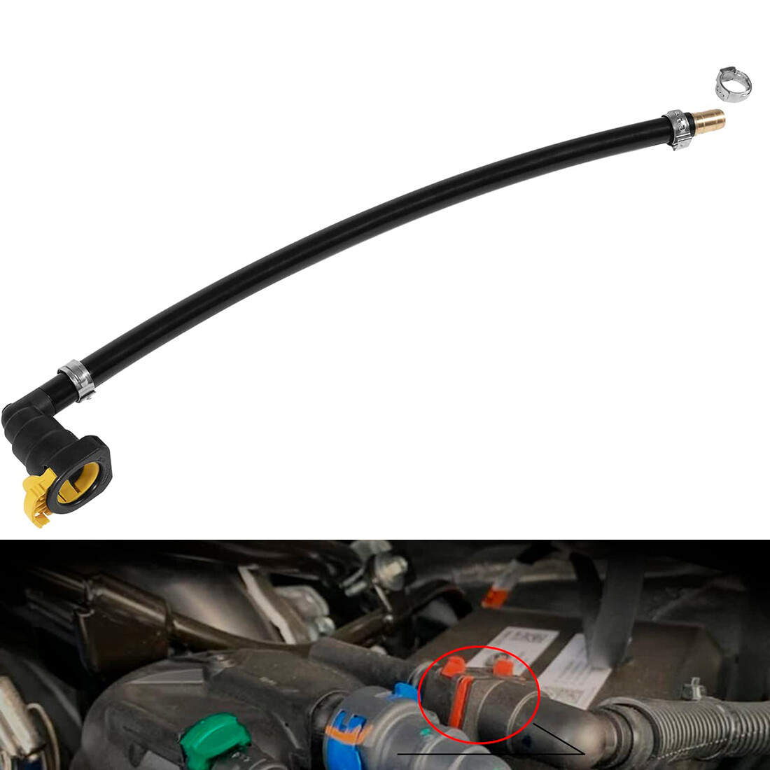 6.7 6.7l Powerstroke Diesel Fuel Filter Tank Pump Supply Line Connector ...