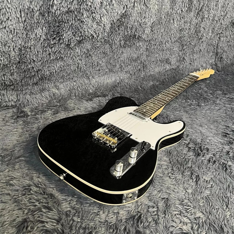 Custom Tele Electric Guitar Mahogany Body Double Binding 6 Strings Dot ...