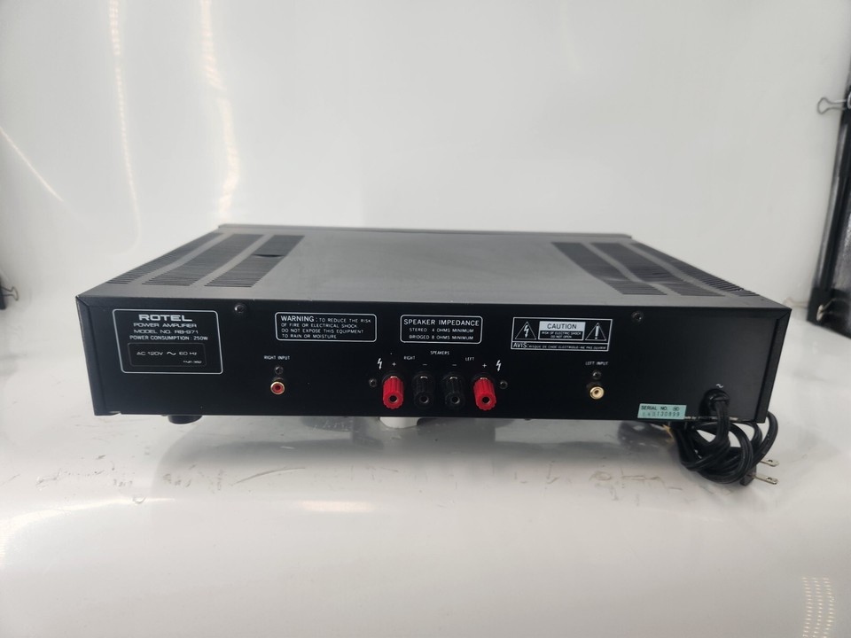 Rotel RB-971 Stereo Power Amplifier Bridged -AS IS- For Parts/Repair GC ...