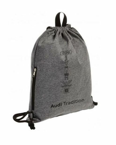 Audi Tradition Rucksack Zugbeutel Turnbeutel grau 10