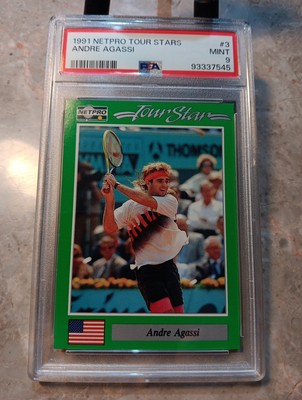 Andre Agassi ROOKIE 1991 NetPro Tour Stars #3 RC PSA 9 MINT ( Latest ...