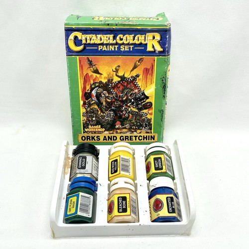 Warhammer 40k Citadel Colour Paint Set Orks And Gretchin Games Workshop ...