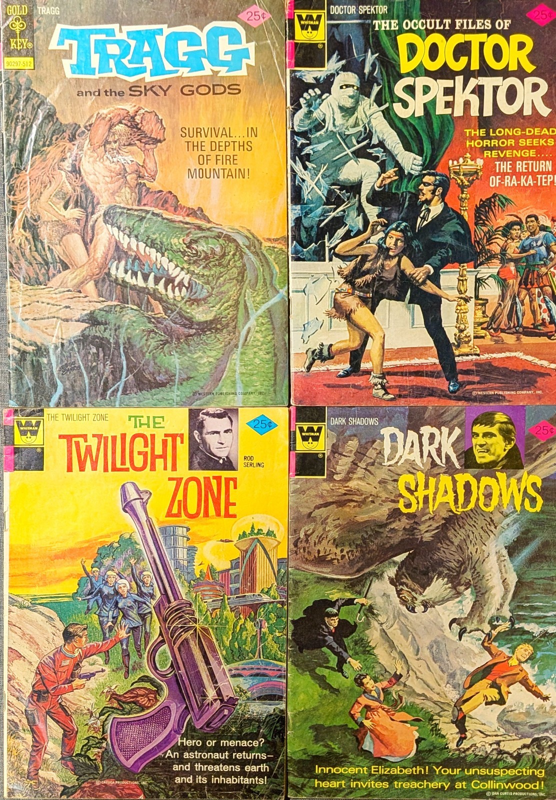 GOLD KEY 4 Comic Lot DARK SHADOWS #28 TWILIGHT ZONE #59 DR SPEKTOR #10 ...