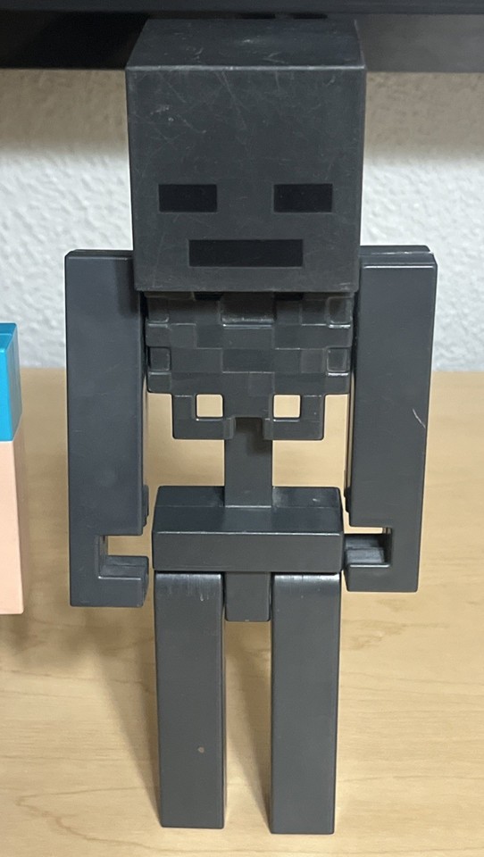 Lot 3 Minecraft action figure Wither Skeleton 9.5 Inch steve wolf | eBay