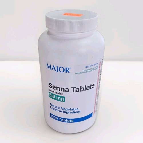Major Senna 8.6mg Laxative Tablets 1000ct -Expiration Date 09-2026 ...