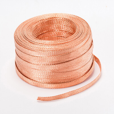 Copper Metal Shielding Braided Sleeve Sleeving - Bare copper / Tinned ...