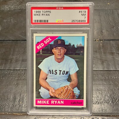 1966 Topps Mike Ryan #419 *Red Sox* PSA 7 NM | eBay