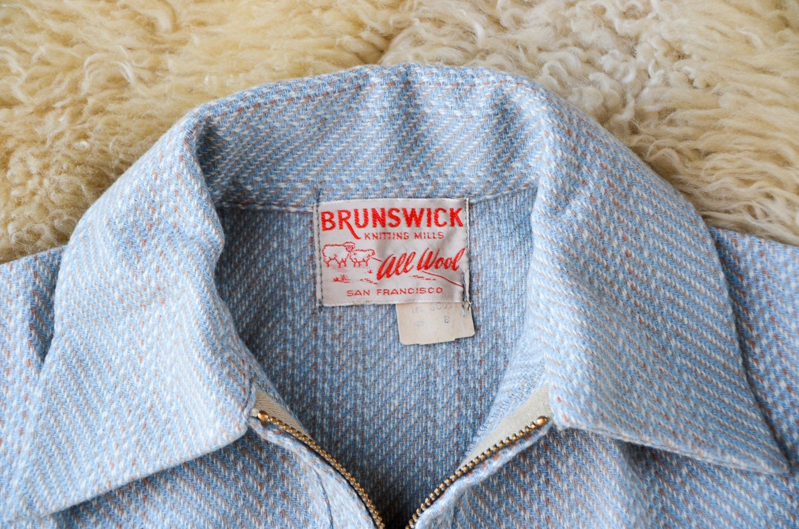 1950s Deadstock Wool Ricky Jacket Blue Plaid Brunswic… - Gem
