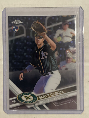 2017 MATT OLSON Topps Chrome Baseball Rookie Card #98 Atlanta Braves | eBay