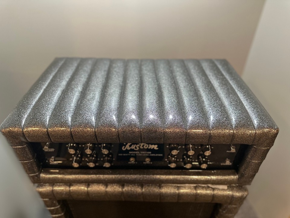 KUSTOM TRT-100 AMPLIFIER & Kustom TR215 cabinet - Charcoal sparkle used ...