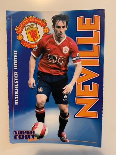 GARY NEVILLE (MAN UNITED, ENGLAND) RARE TRADING ROOKIE CARD COLLECTOR ...