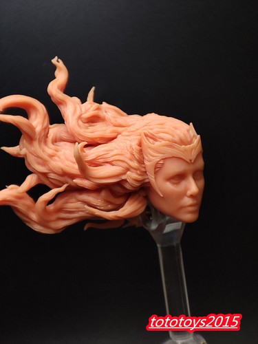 1:12 Unpainted Head Sculpt Scarlet Witch Wanda Fit 6'' ML Soldiers ...