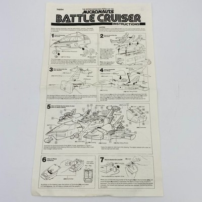 MEGO MICRONAUTS "BATTLE CRUISER" - ORIGINAL INSTRUCTION SHEET ...
